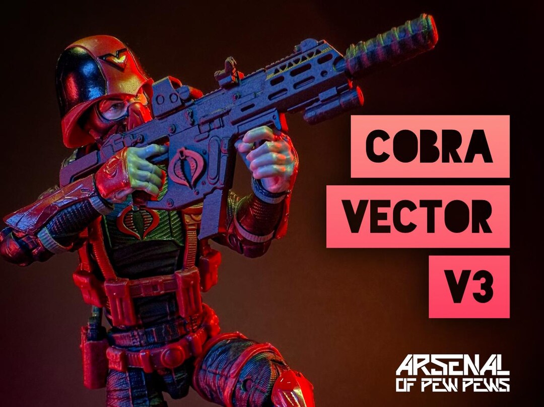 Cobra Vector V3 [black] - 6” Scale Resin Printed Action Figure ...