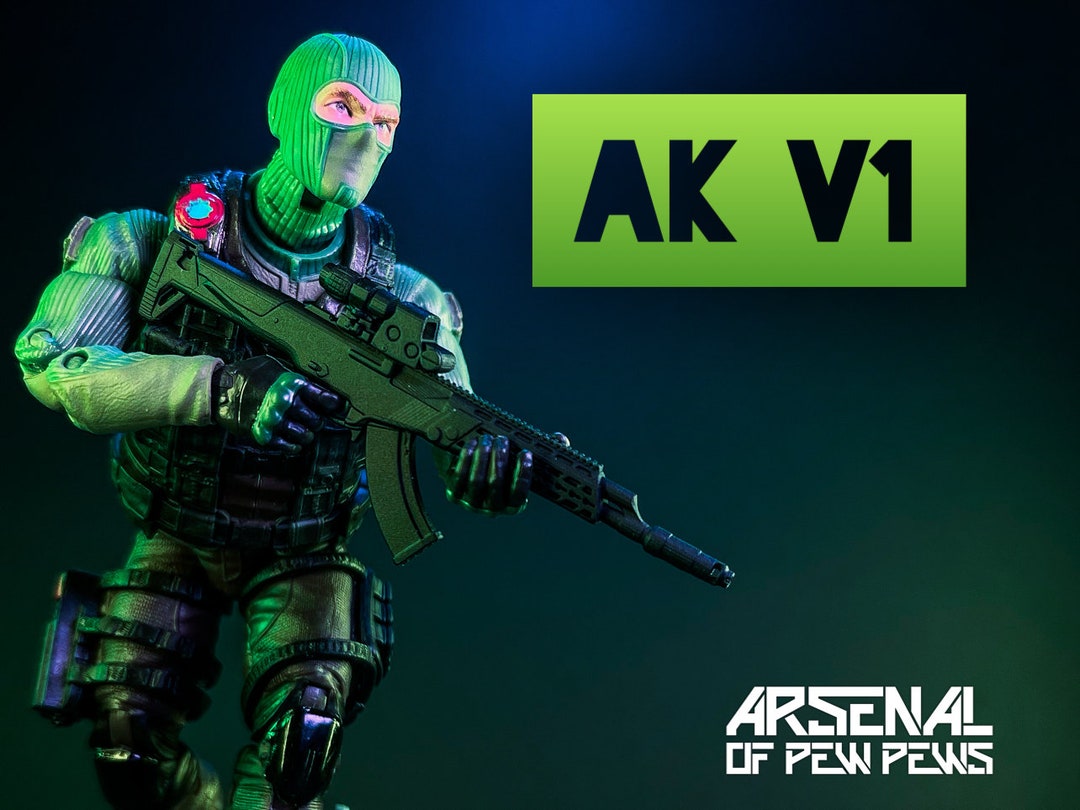 AK V1 [black] - Scales 6” 1/12 3D Resin Printed Action Figure Weapon Accessory - Etsy