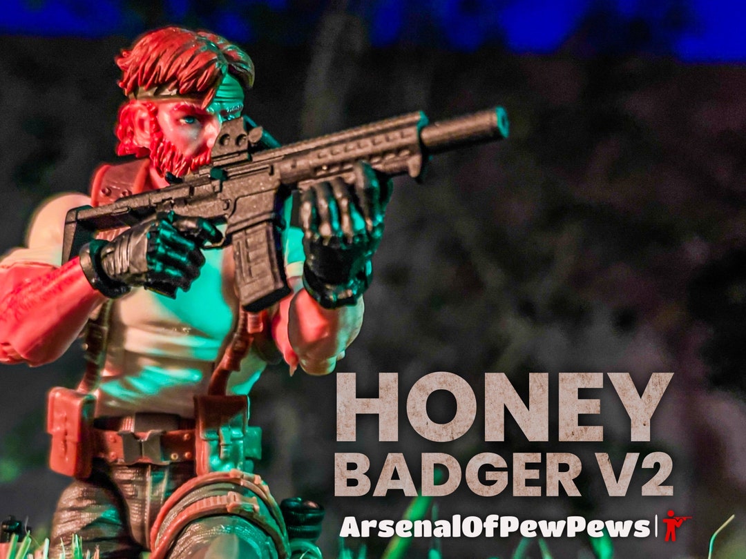 Honey Badger V2 Action Figure Accessory - Scales 6” 1/12 3D Resin ...