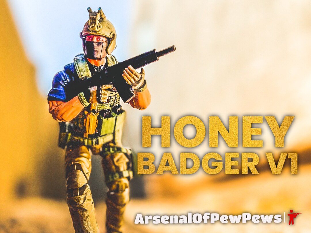 Honey Badger V1 Action Figure Accessory Scales 6 1/12 3D Resin Printed ...