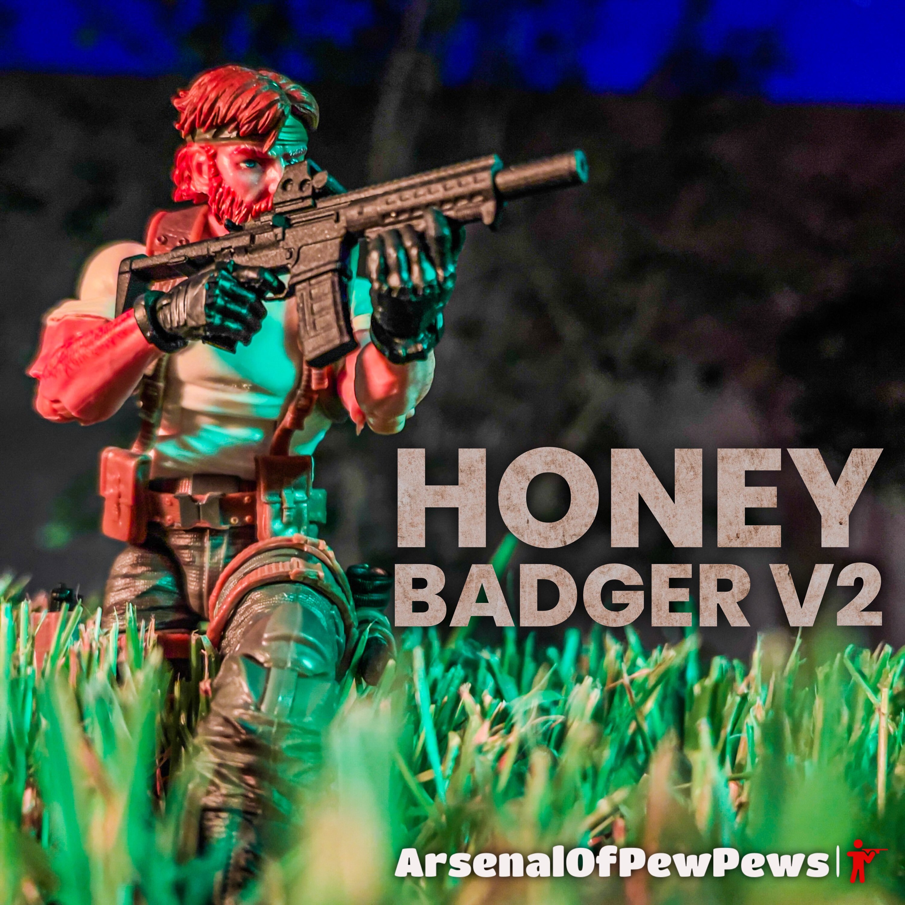 Honey Badger V2 Action Figure Accessory - Scales 6” 1/12 3D Resin ...