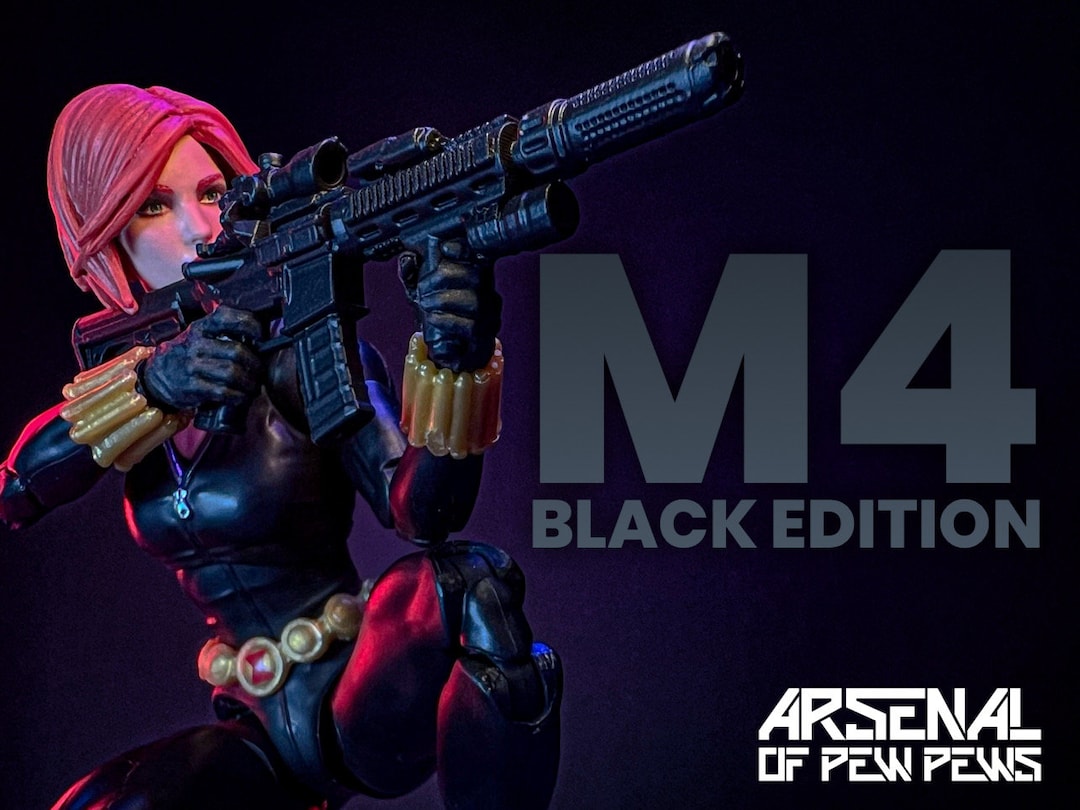 M4 Black Edition - Scales 6” 1/12 3D Resin Printed Action Figure ...