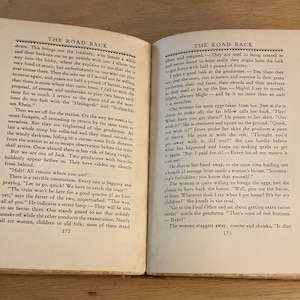 Rare Vintage Book- 1931, Erich Maria Remarque, the Road Back. first ...