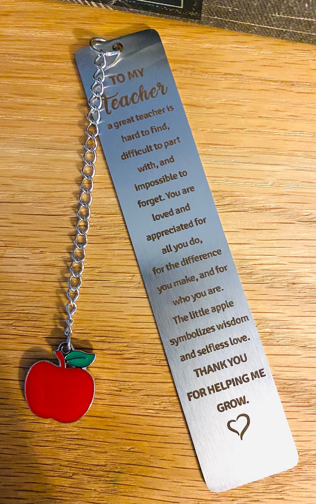 Gift for Teacher Bookmark**stainless Steel Bookmark, Perfect Gift for ...