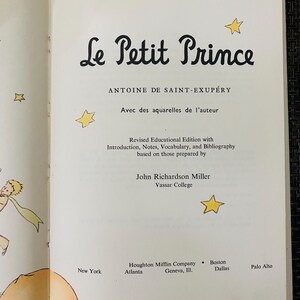 The Little Prince,1970, French Book, Le Petit Prince, by Antoine De ...