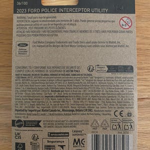 Matchbox FORD Police Interceptor Utility- White- 36/100 - Etsy