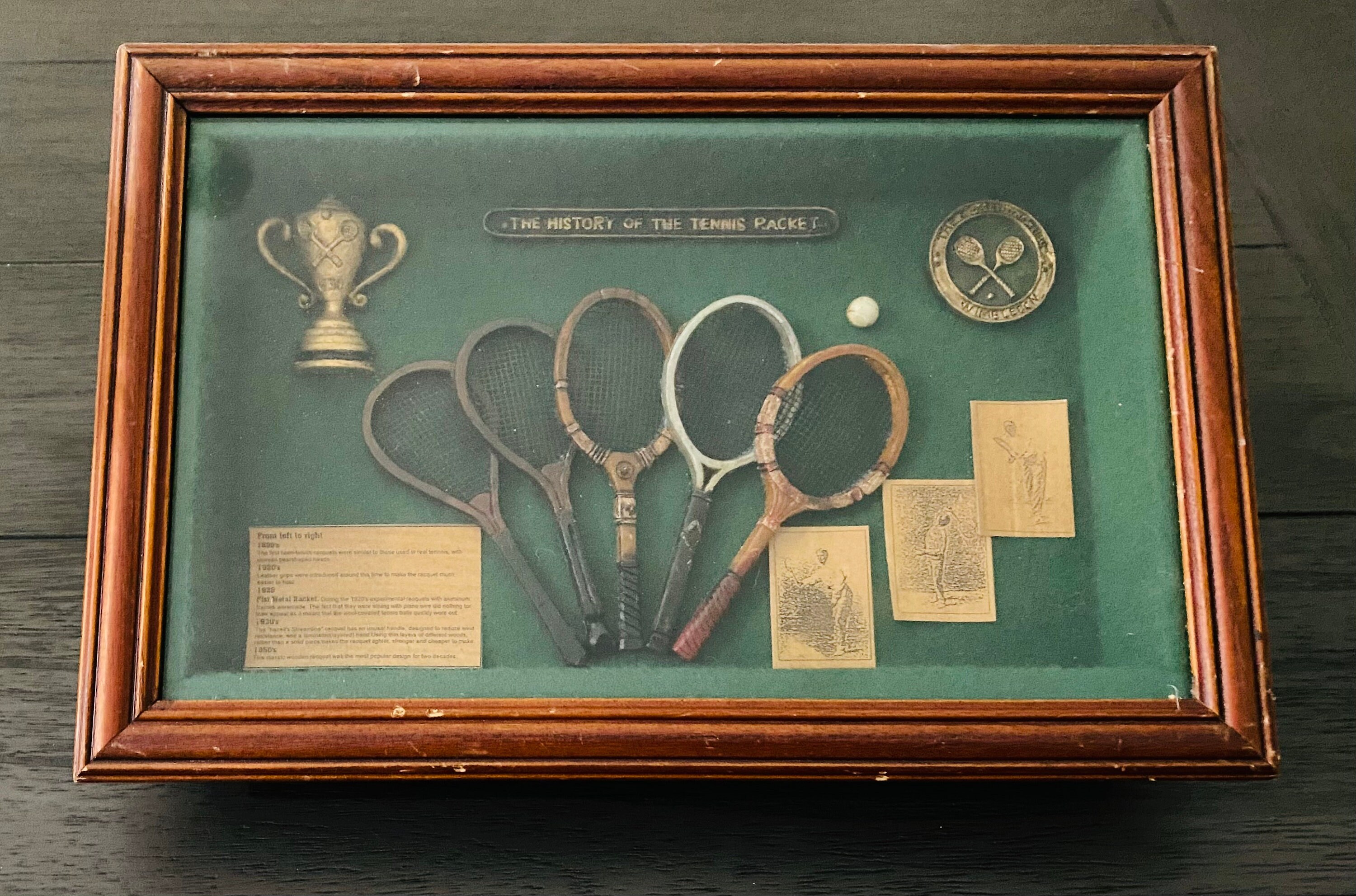 The History of the Tennis Racket Shadow Box Display Case - Etsy