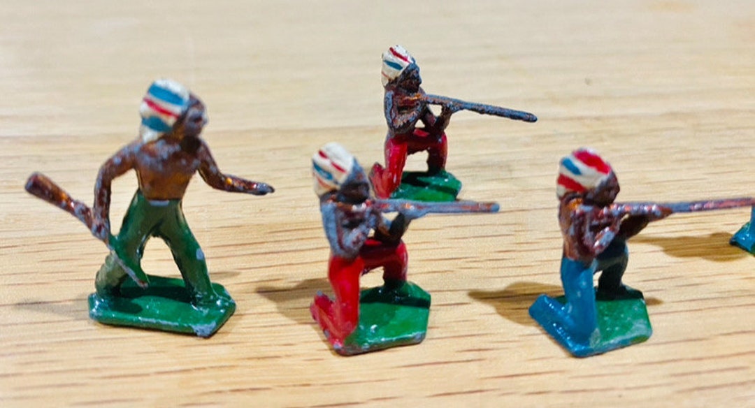 Vintage Toys- Metal North American Indian Figures - Lot of 6- 1930 - Etsy