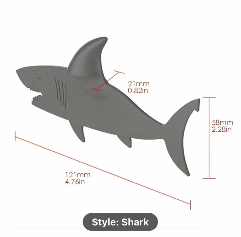 3D Shark Bookmark Jaws Bookmark Bookmark Shark Lover Fun Gift for Book ...