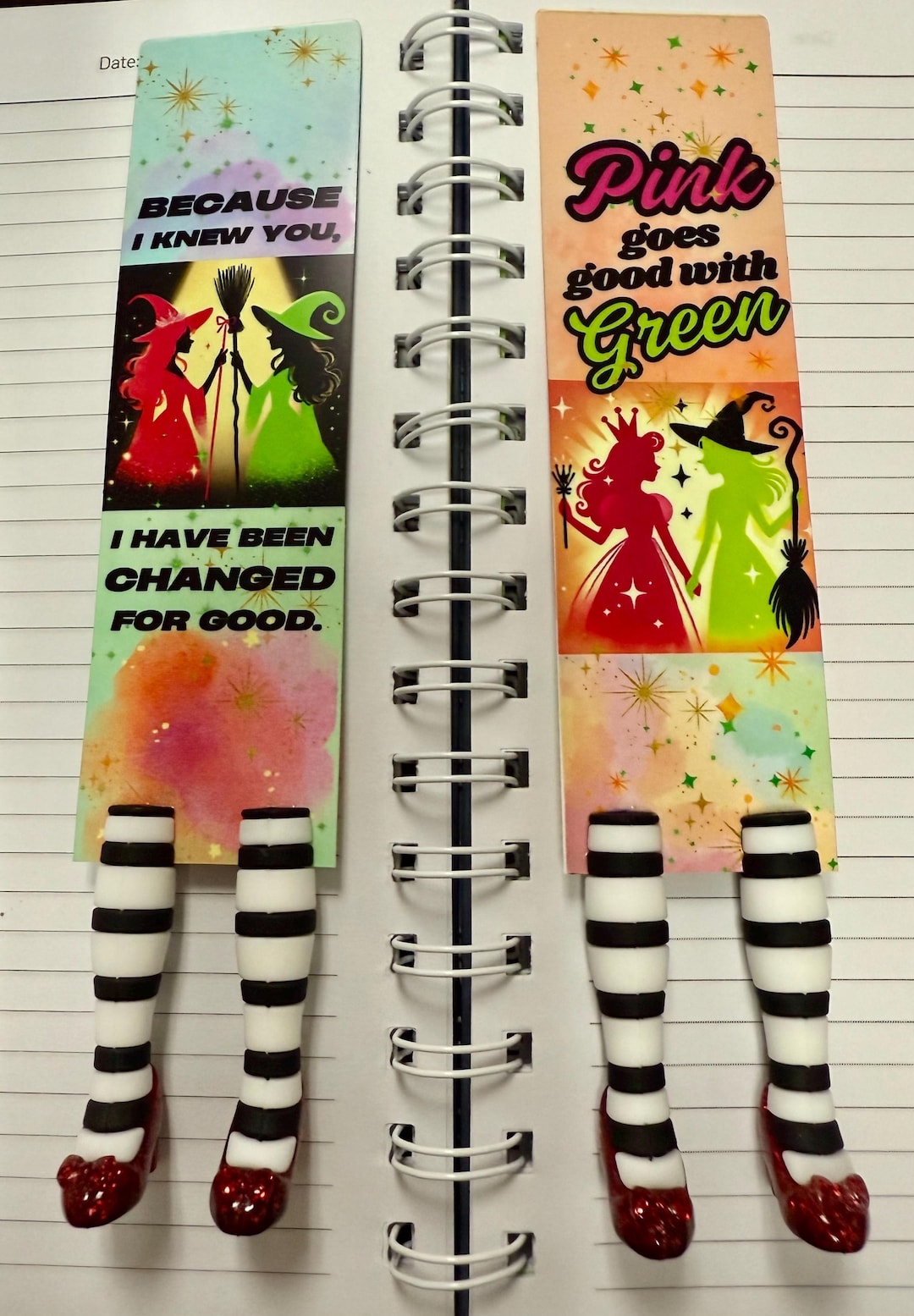 Wicked Bookmark: Ruby Red Slippers, Witch Legs - Gift for Bookworms - Etsy