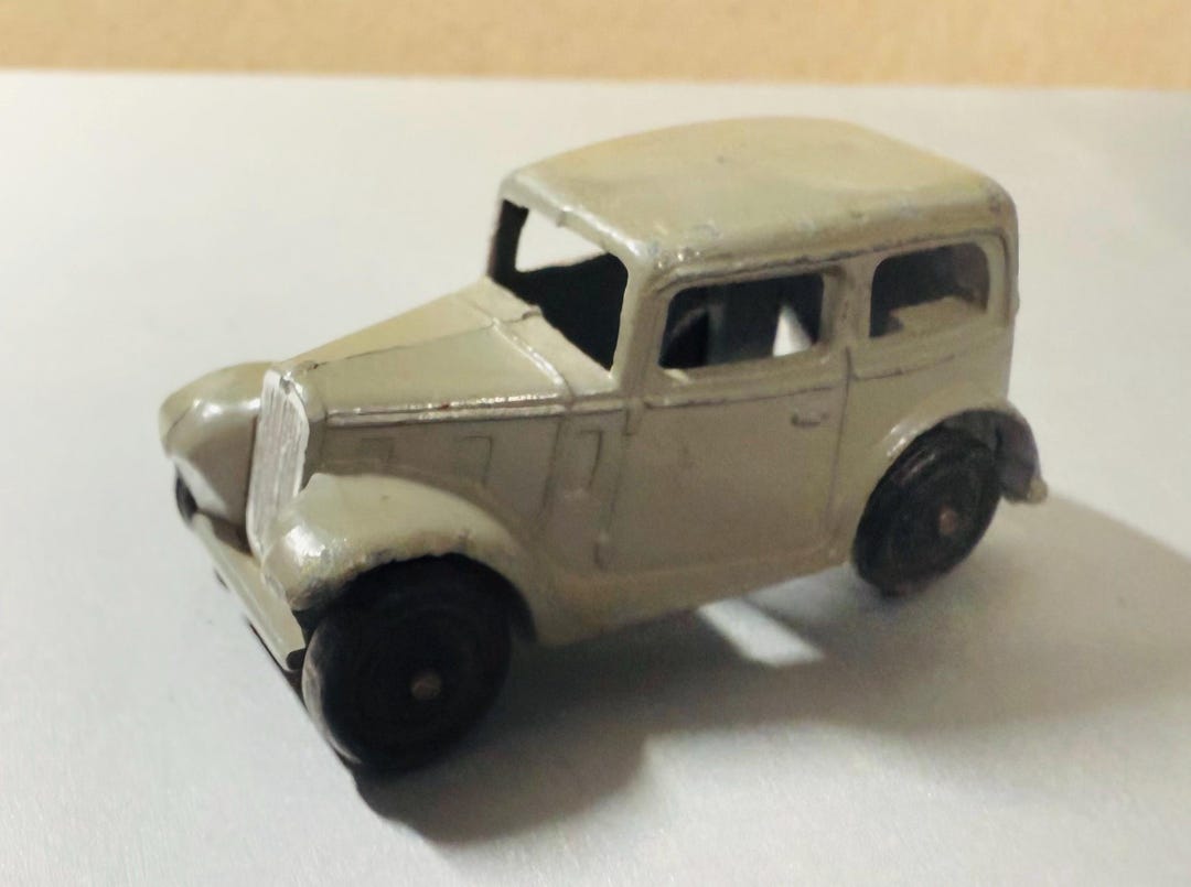 Dinky Toys Original-35a Austin 7 Saloon Car- Meccano, Toy Gray Sedan ...