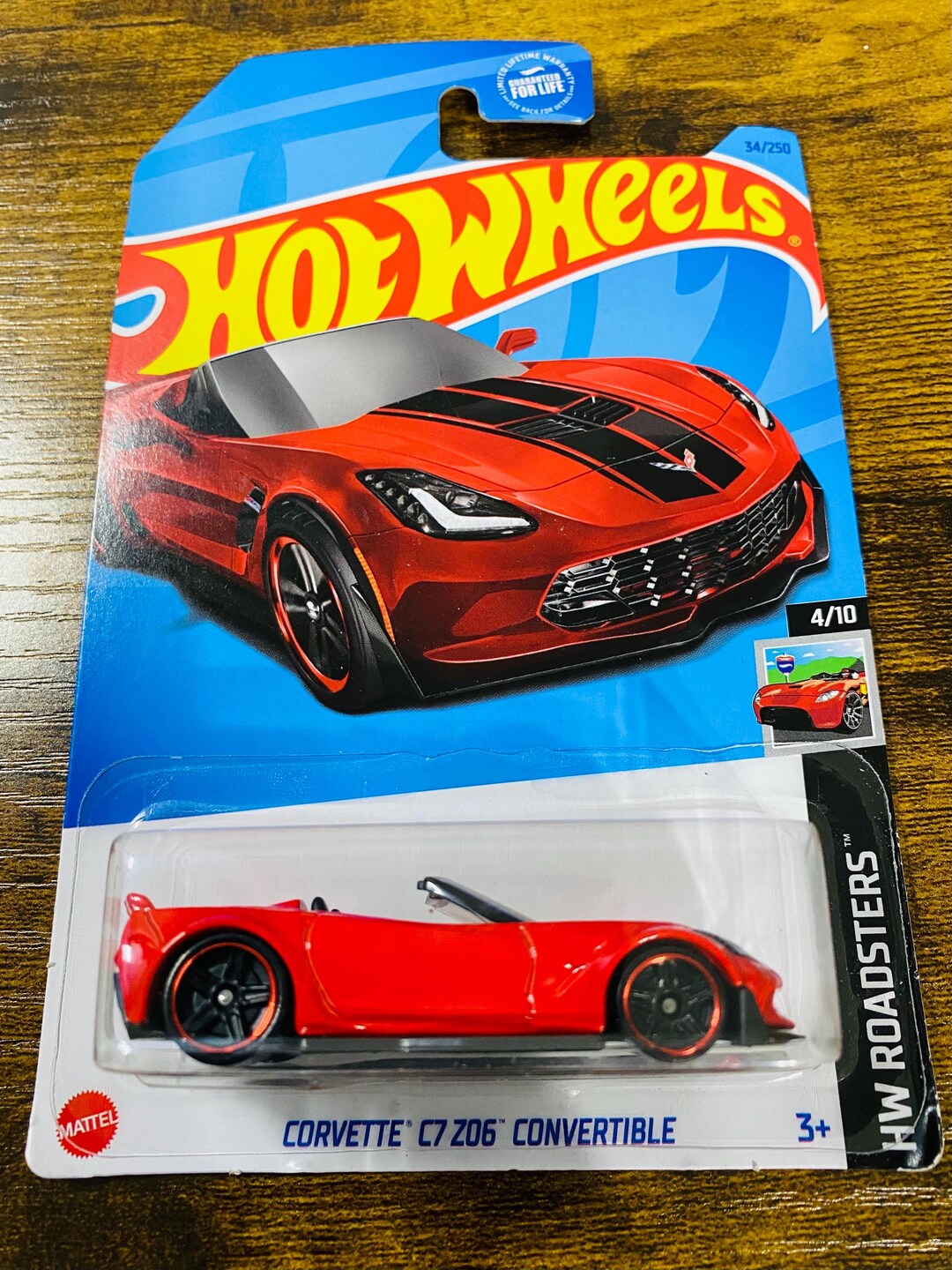 Hot Wheels - Red Corvette C7 Z06 Convertible, HW Roadsters 4/10 Red ...