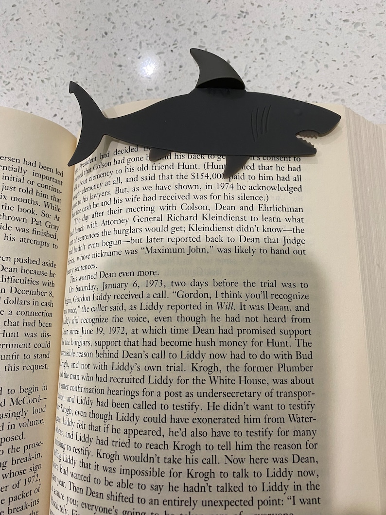 3D Shark Bookmark Jaws Bookmark Bookmark Shark Lover Fun Gift for Book ...