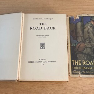 Rare Vintage Book- 1931, Erich Maria Remarque, the Road Back. first ...