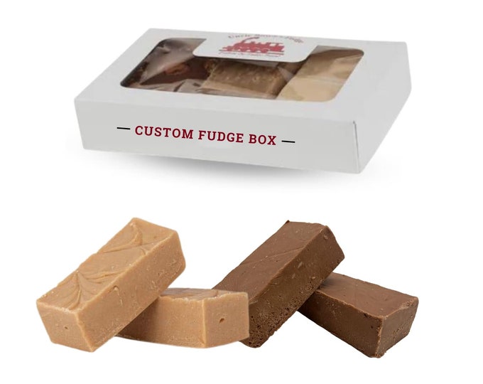 Custom Fudge Box Choose Your 2 Flavors Sampler Chocolate Box Gift ...