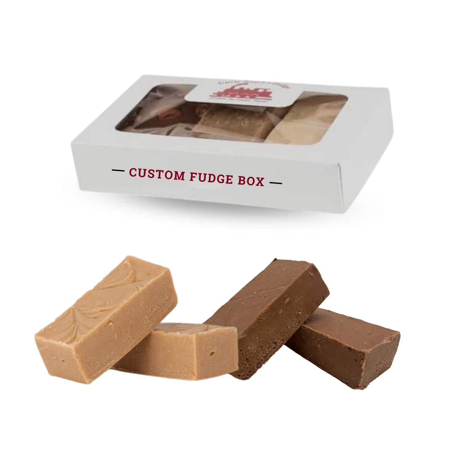 Custom Fudge Box Choose Your 2 Flavors Sampler Chocolate Box Gift ...