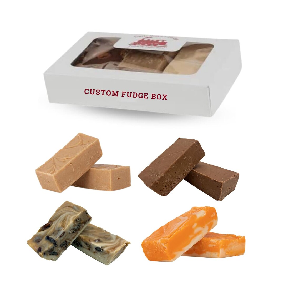 Custom Fudge Box Choose Your Flavors Sampler Chocolate Box Gift, Homemade Dessert, Thank You ...