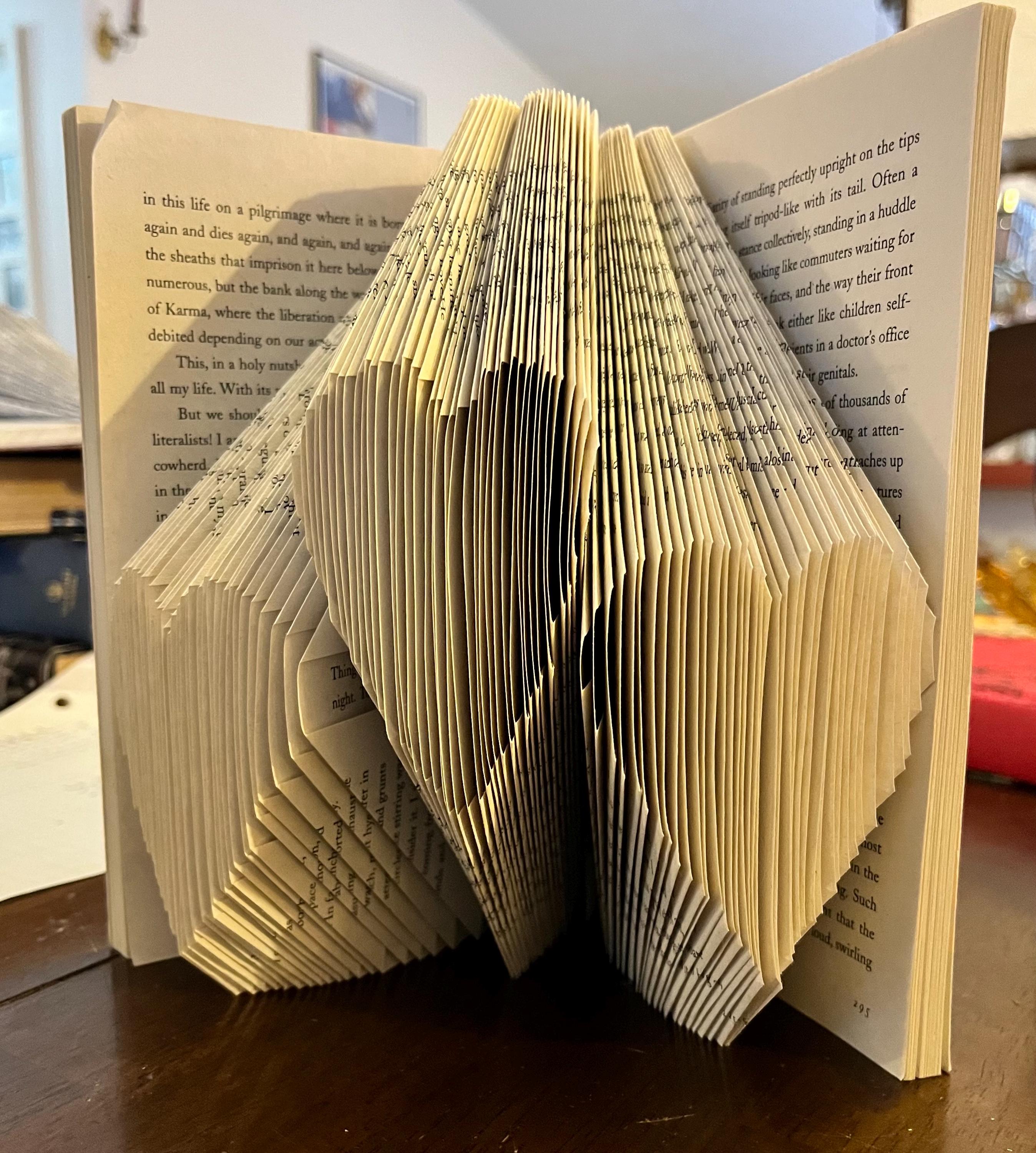 Thrice the Heart - Folded Book Art - Etsy