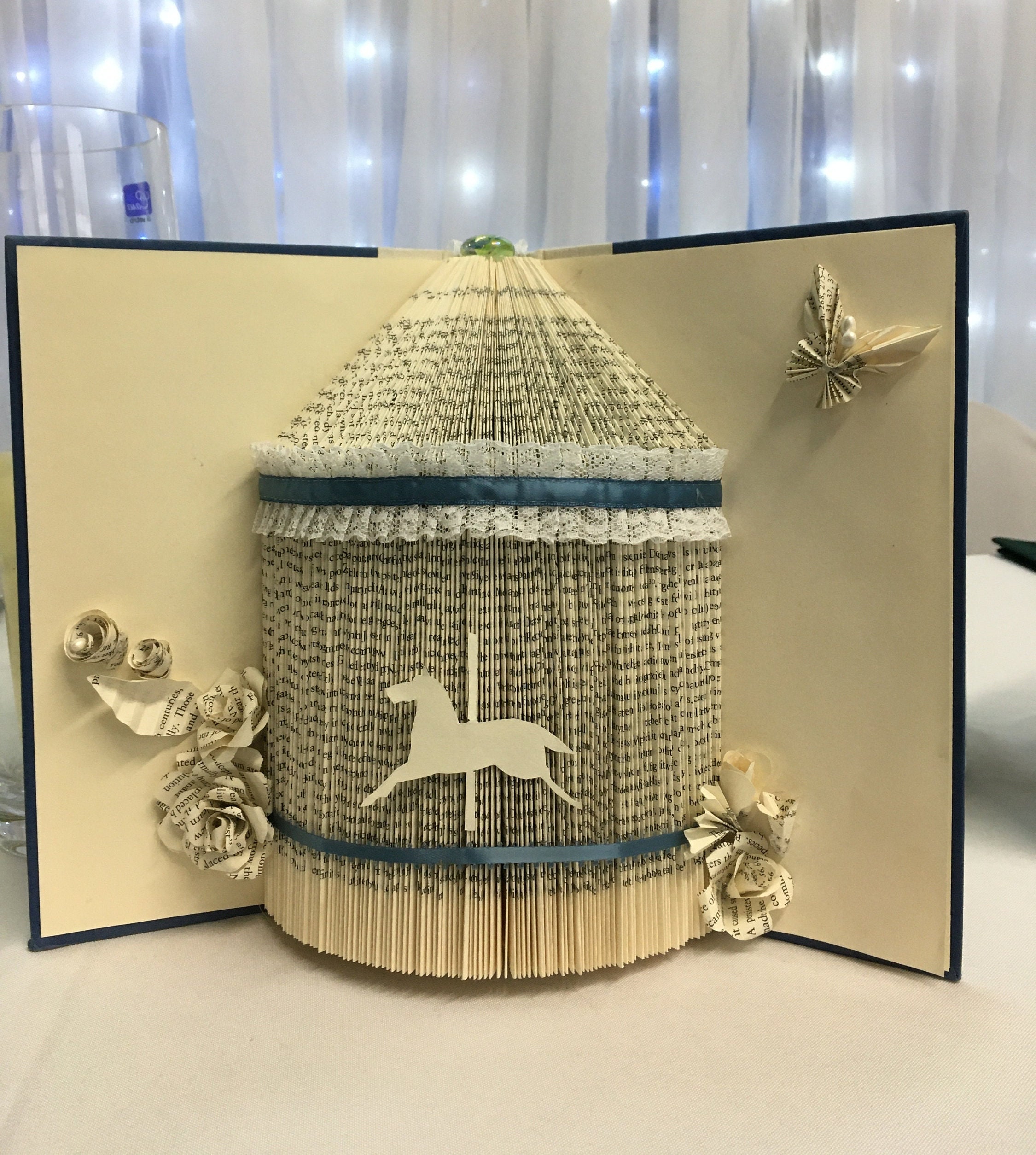 Ride the Carousel Pony - Folded Book Art - Etsy