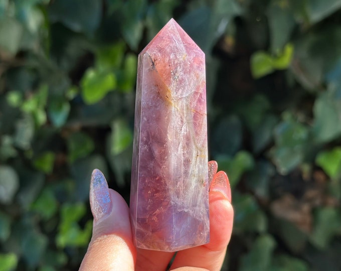Lavender Rose Quartz Tower Lavender Rose Quartz Crystal Pink Home Decor ...