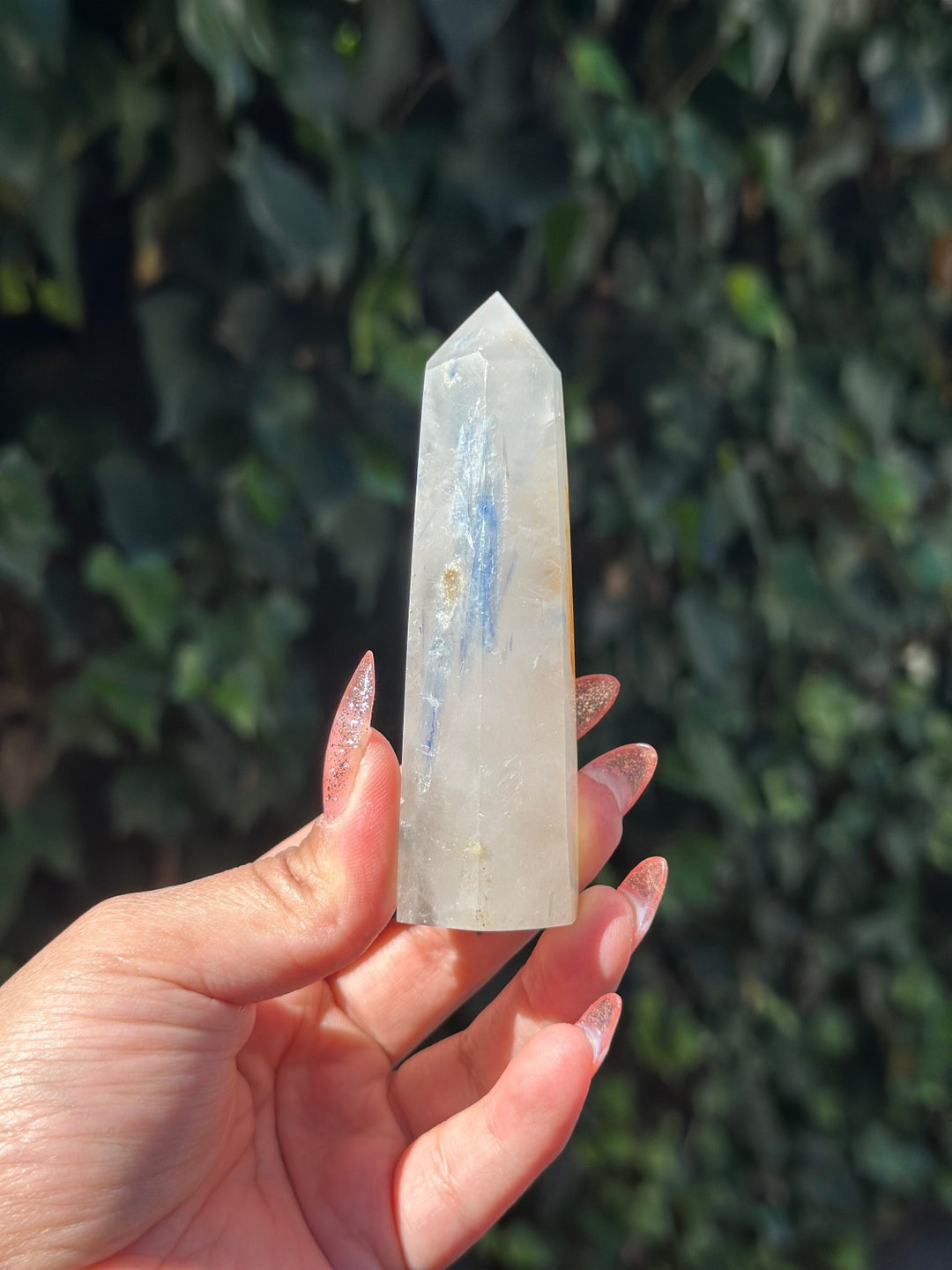 Blue Kyanite in Quartz Tower Blue Kyanite Crystal Polished - Etsy