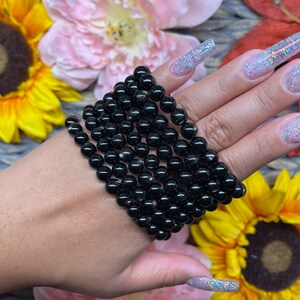 Hypersthene Bracelet Hypersthene Jewelry Bohemian Ring Black Crystal ...