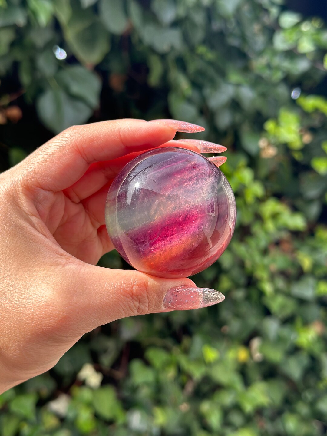 High Quality Candy Fluorite Sphere for Mental Clarity Fluorite Lover ...