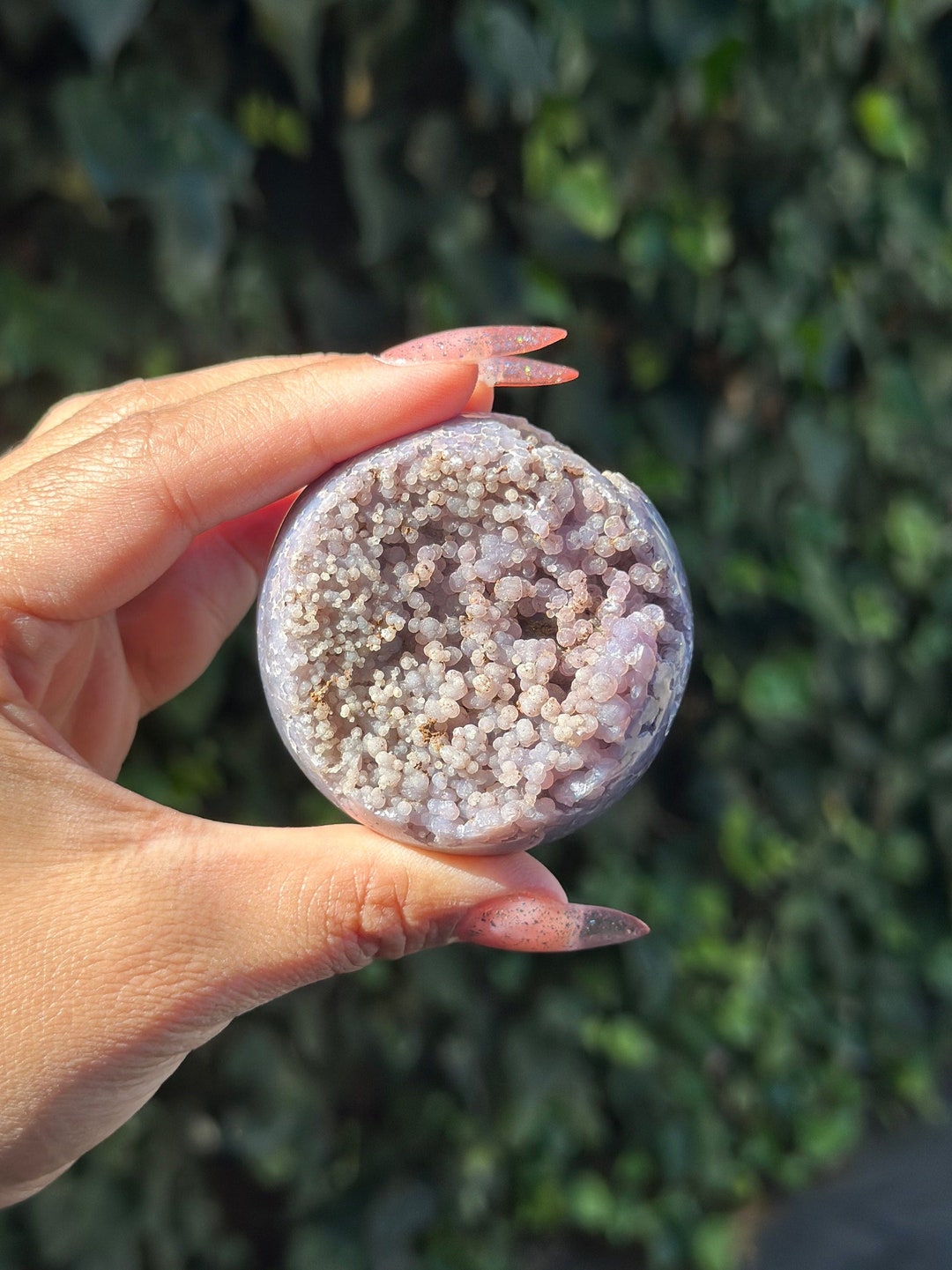 Grape Agate Sphere Grape Agate Crystal Purple Sphere Holiday Gift for ...