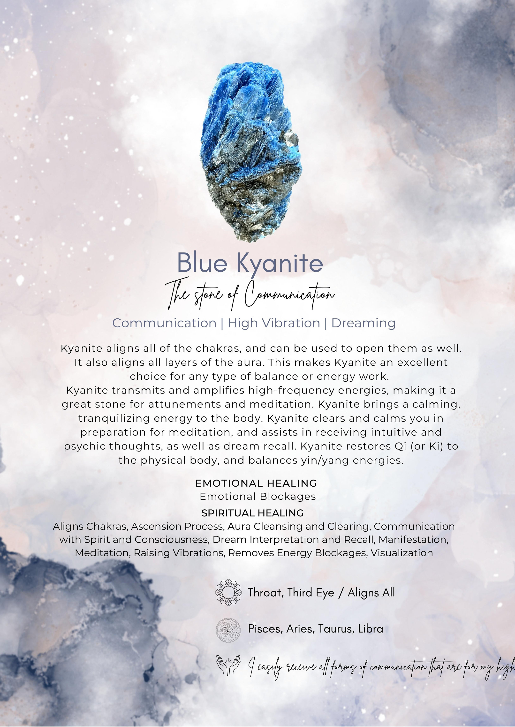 Blue Kyanite in Quartz Tower Blue Kyanite Crystal Polished Kyanite Blue Home Decor Bedroom Decor Holiday Gift Him Birthday Gift for Him Etsy