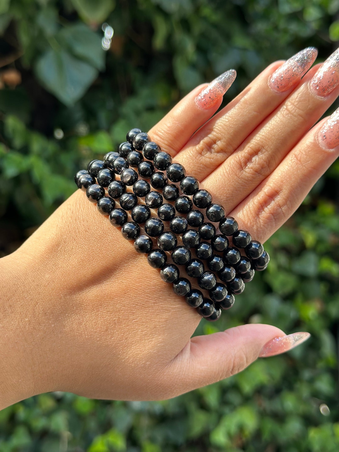 Hypersthene Bracelet Hypersthene Jewelry Bohemian Ring Black Crystal ...