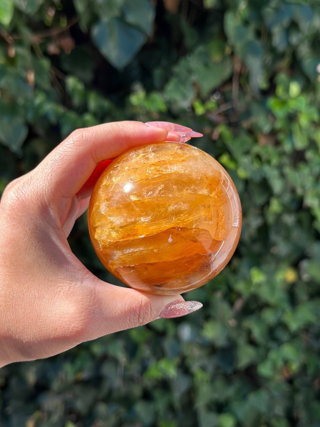 Golden Healer Quartz Sphere Golden Healer Quartz Crystal Yellow ...