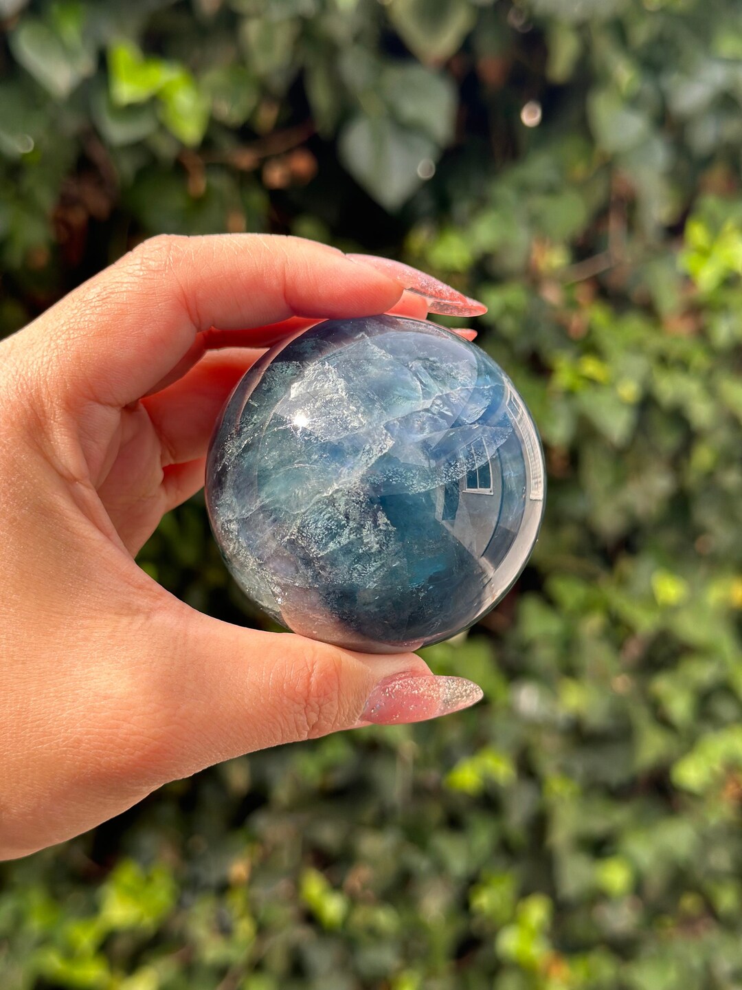 High Quality Blue Fluorite Sphere for Mental Clarity Blue Fluorite ...