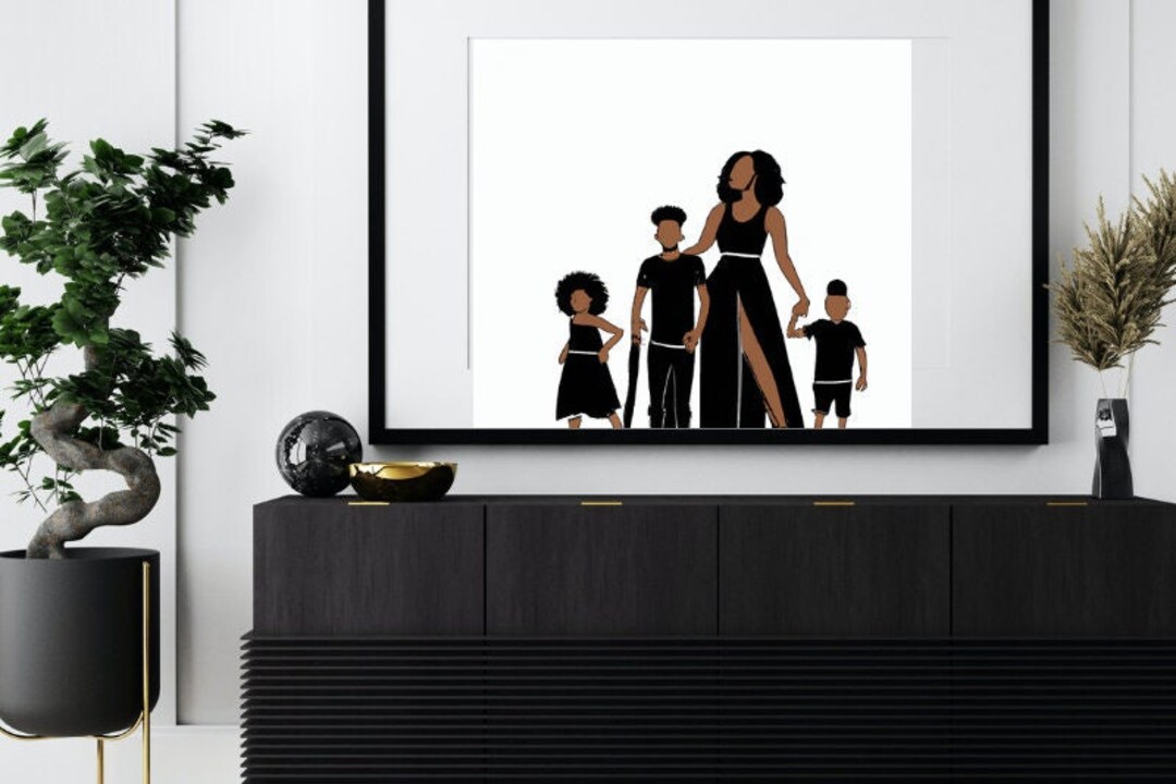 Black Family Digital Art PNG Digital Download African - Etsy