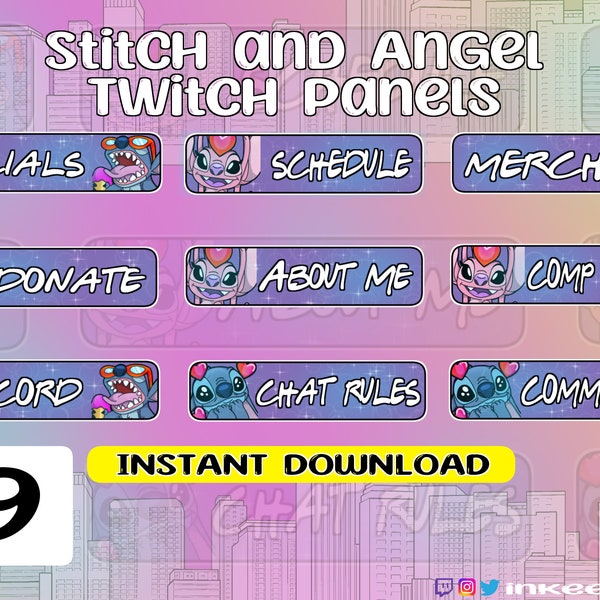 Stitch Overlay Twitch - Etsy