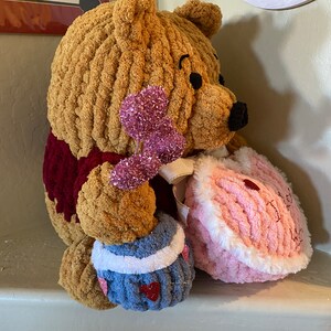 Winnie the Pooh Chunky Hand Knitting Pattern Pooh Bear Plushie Chunky ...