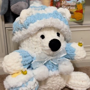 Winnie the Pooh Chunky Hand Knitting Pattern Pooh Bear Plushie Chunky ...