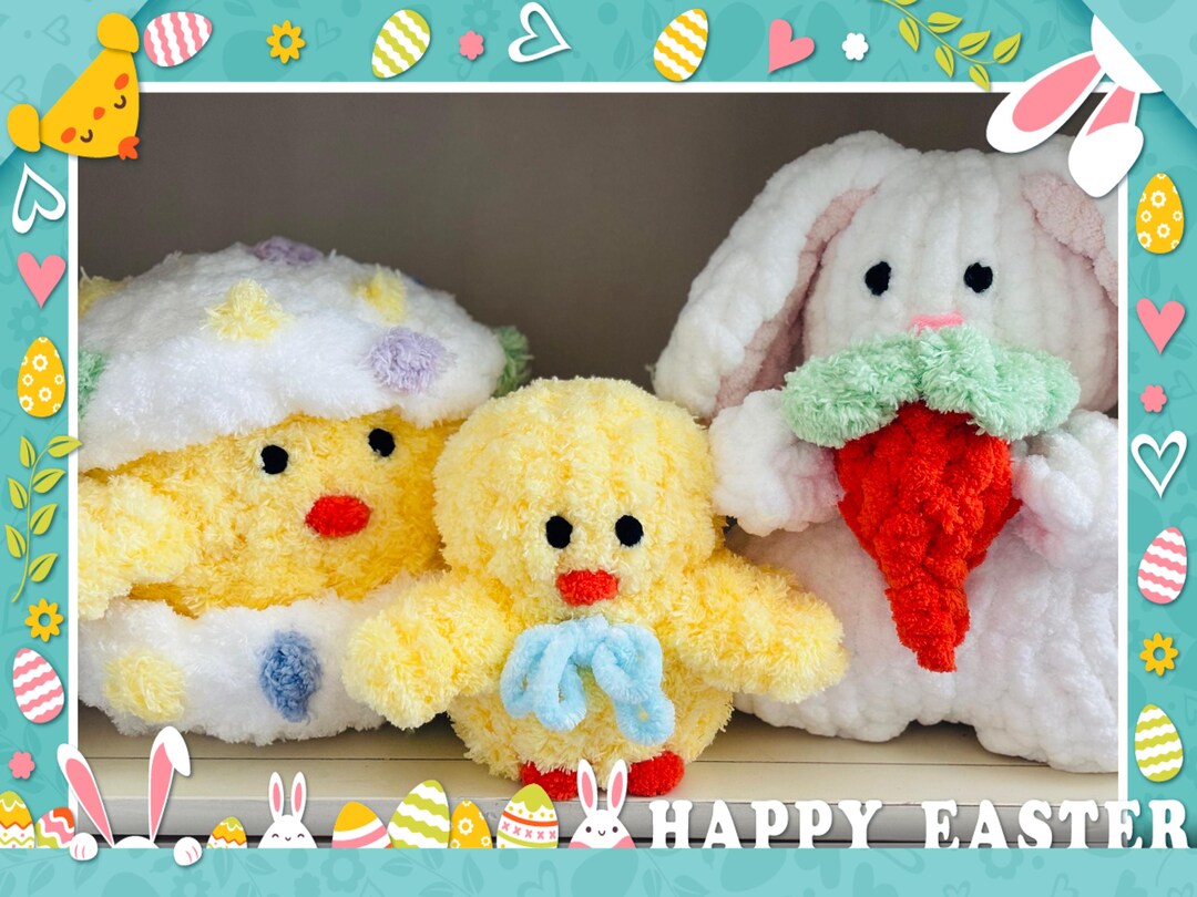 Easter Hand Knitting Patterns Bundle | Bunny Finger Knitting Pattern ...