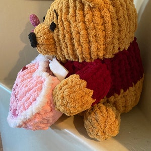 Winnie the Pooh Chunky Hand Knitting Pattern Pooh Bear Plushie Chunky ...
