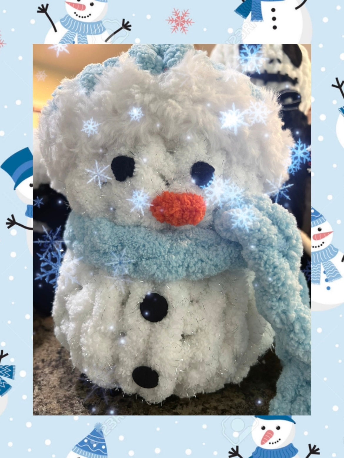 Chunky Knit Snowman Chunky Knit Plushie Youtube Tutorial Easy Step by Step - Etsy