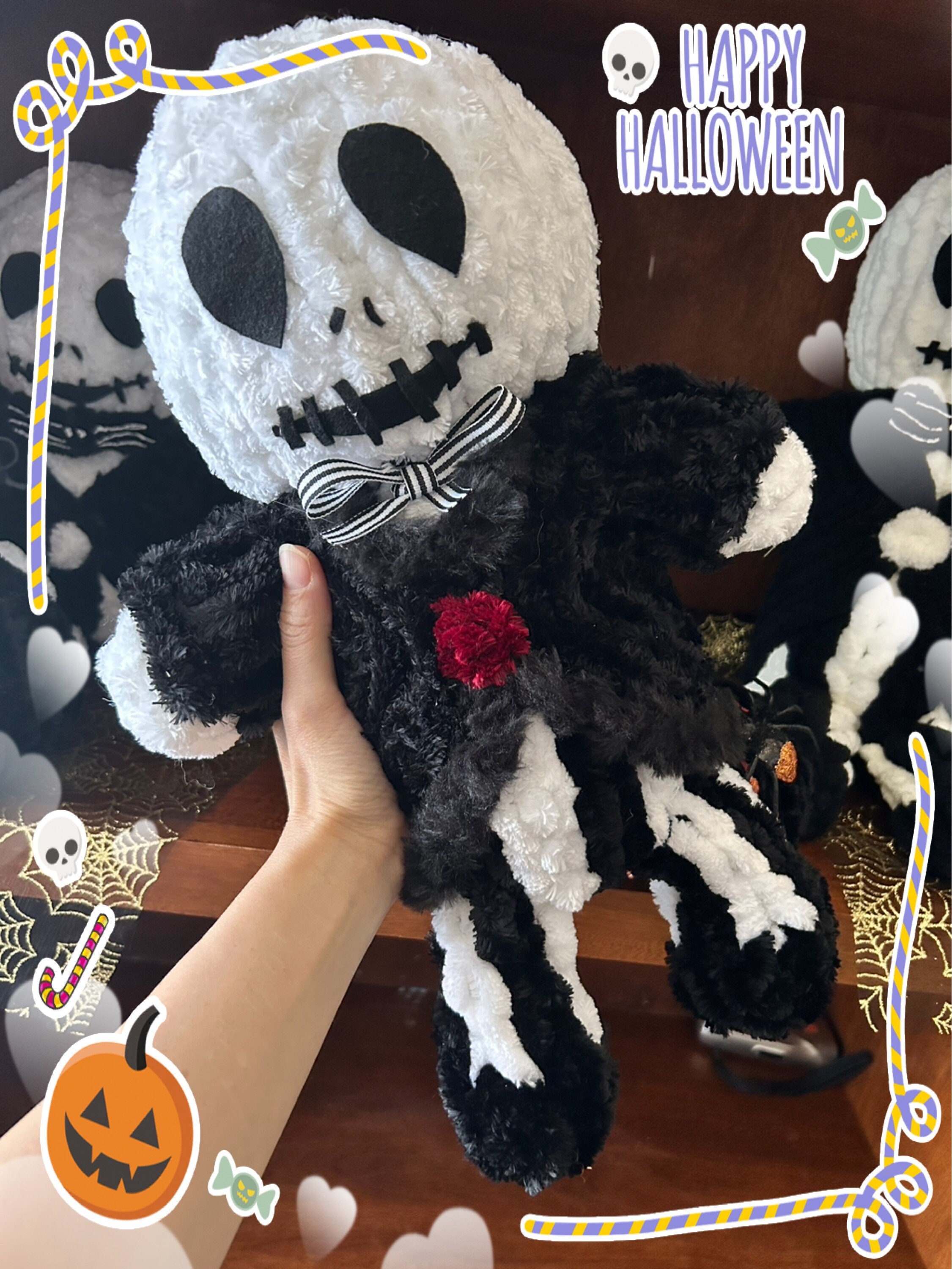 Hand Knit Jack Skellington Nightmare Before Christmas Plushie Chunky ...