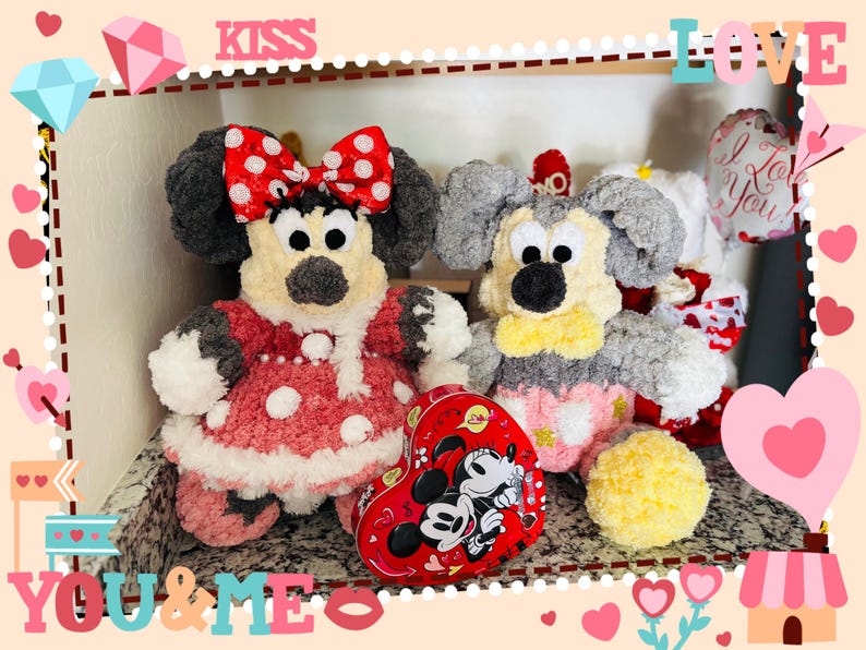 Mickey Mouse Hand Knitted Plushie Pattern | Finger Knit Mickey Mouse ...
