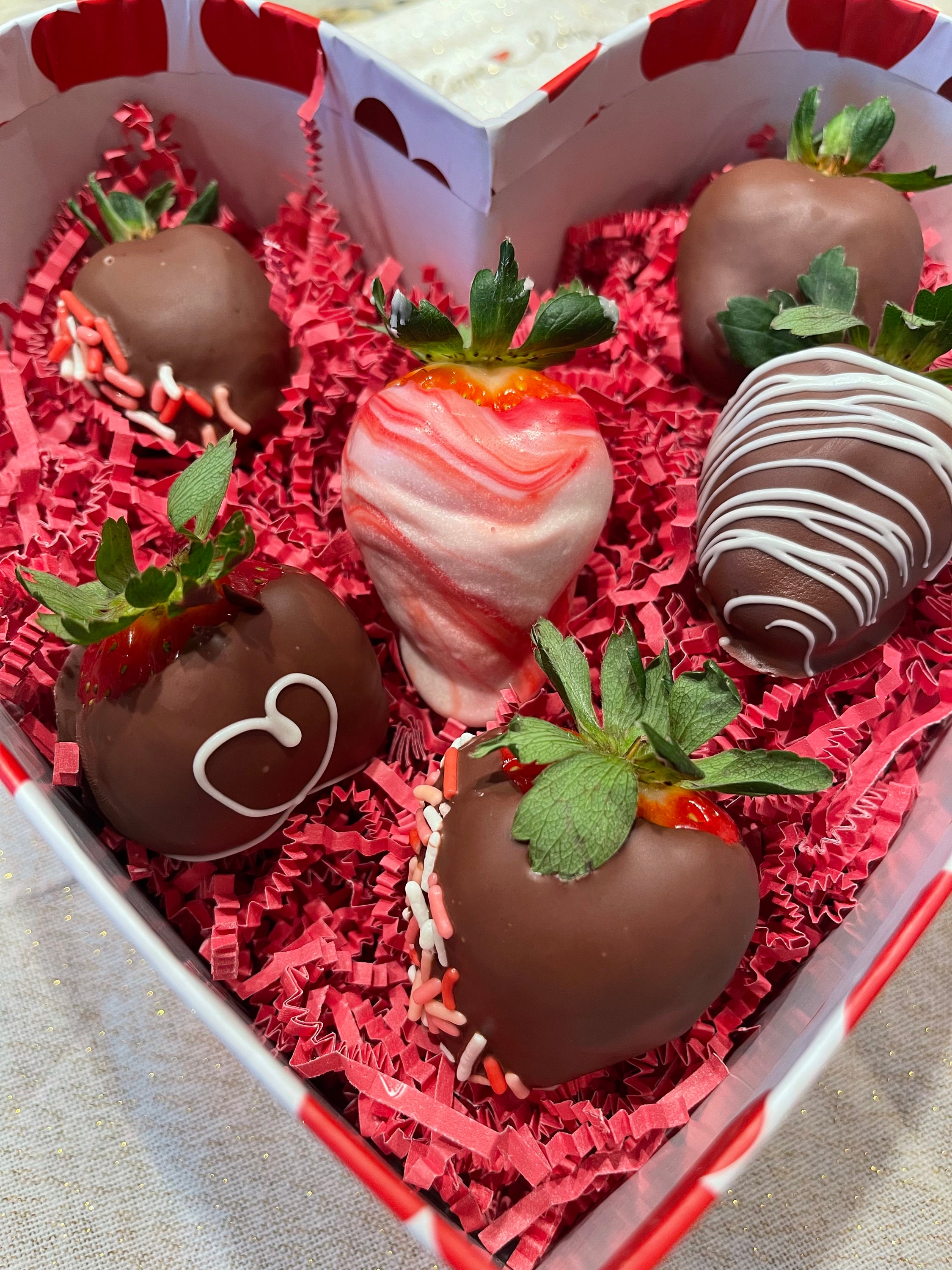 Fresh Chocolate Strawberry Love Gift Box - Etsy