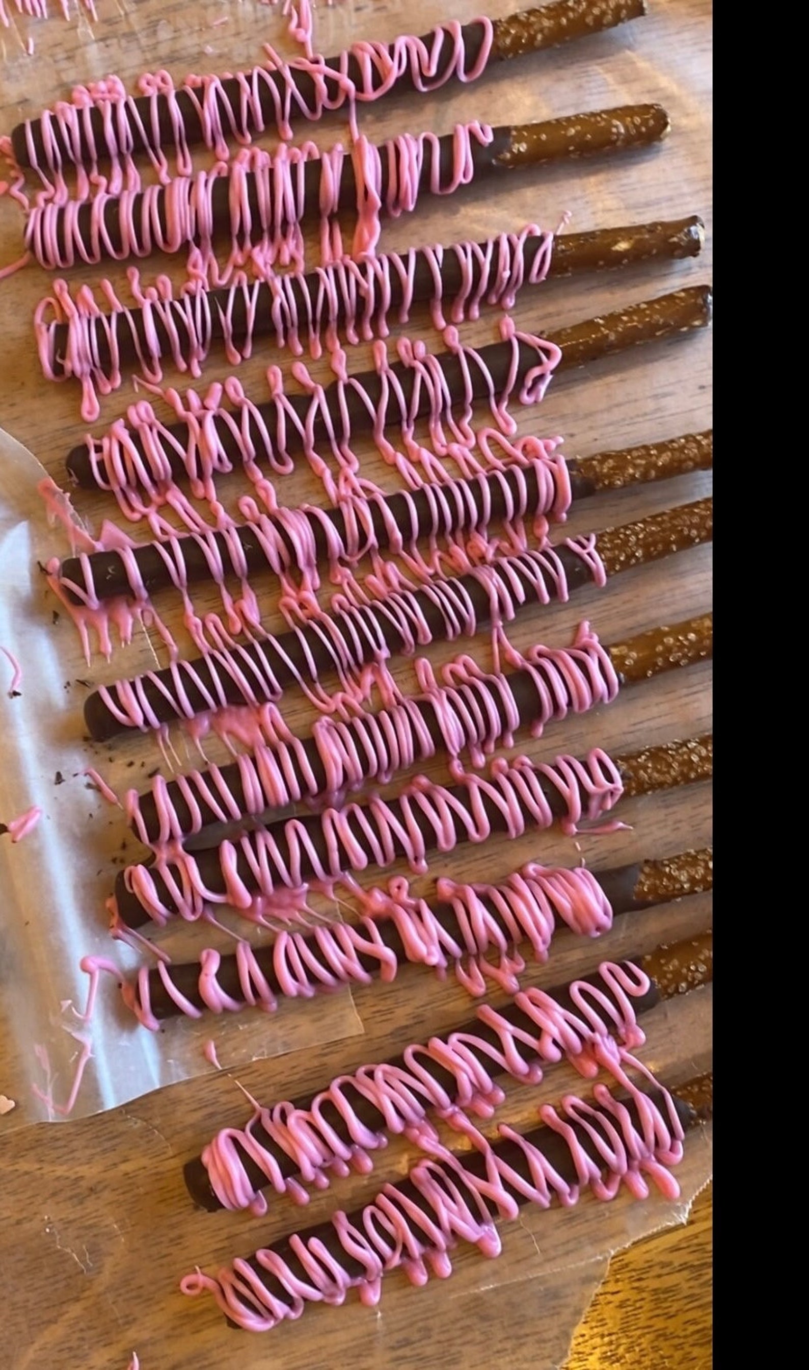 Fancy Chocolate Pretzels! 1 Lb 12 Ea.- Individually Wrapped With Satin ...