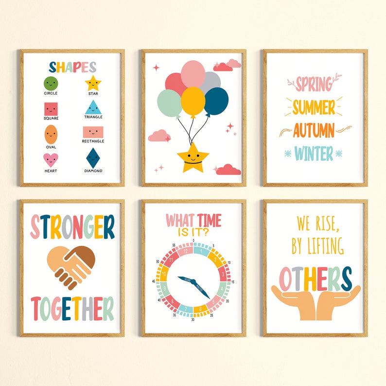 25 Printable Educational Wall Art Posters for Kids Montessori - Etsy