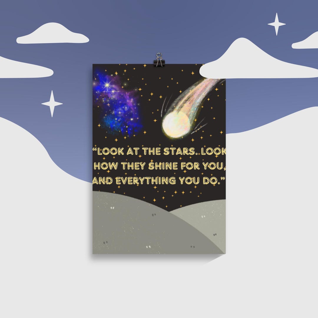 Framed Kids Space-themed Music Lyrics Quote Poster | Outer Space ...