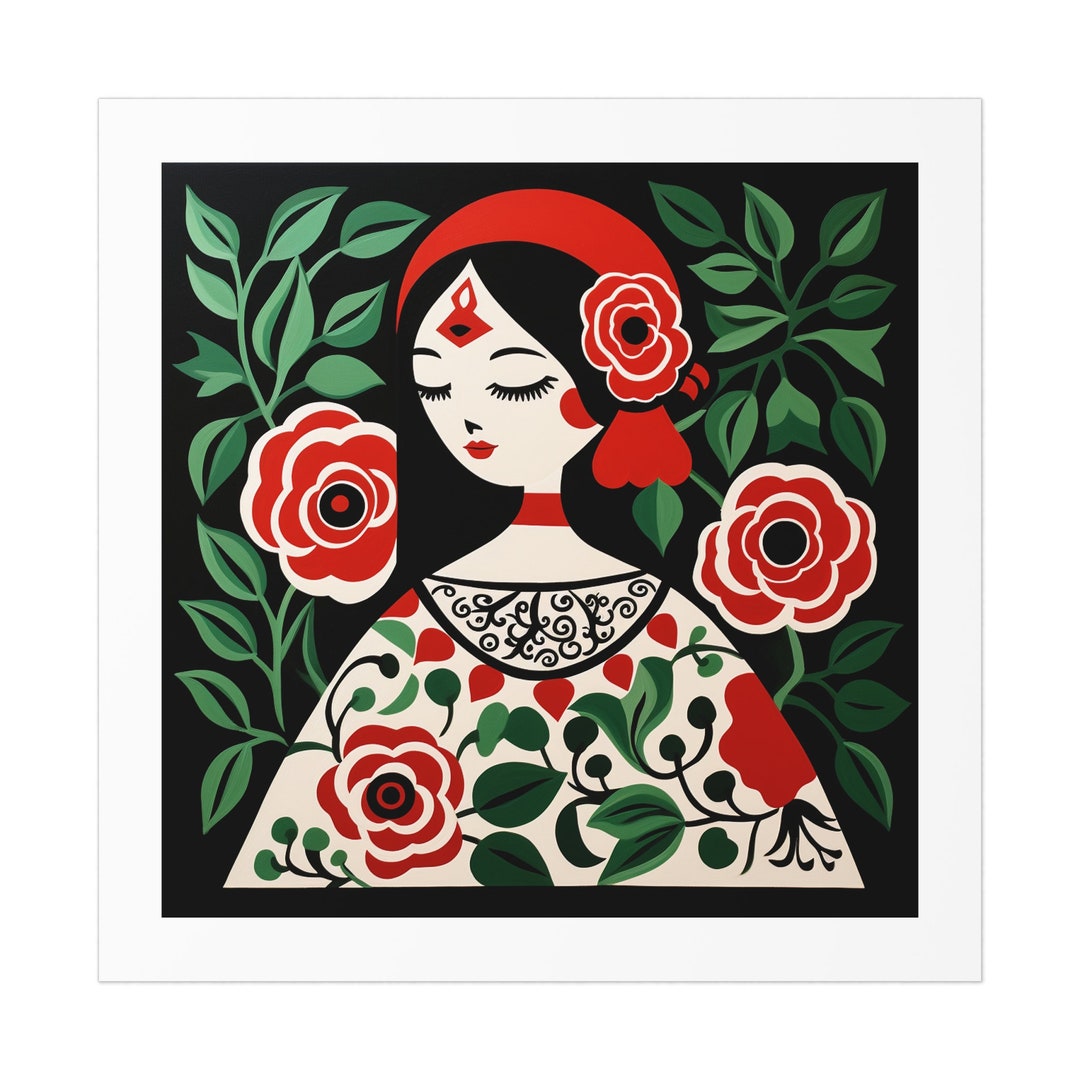 Bulgarian Design Square Poster - Cultural Wall Art - Etsy