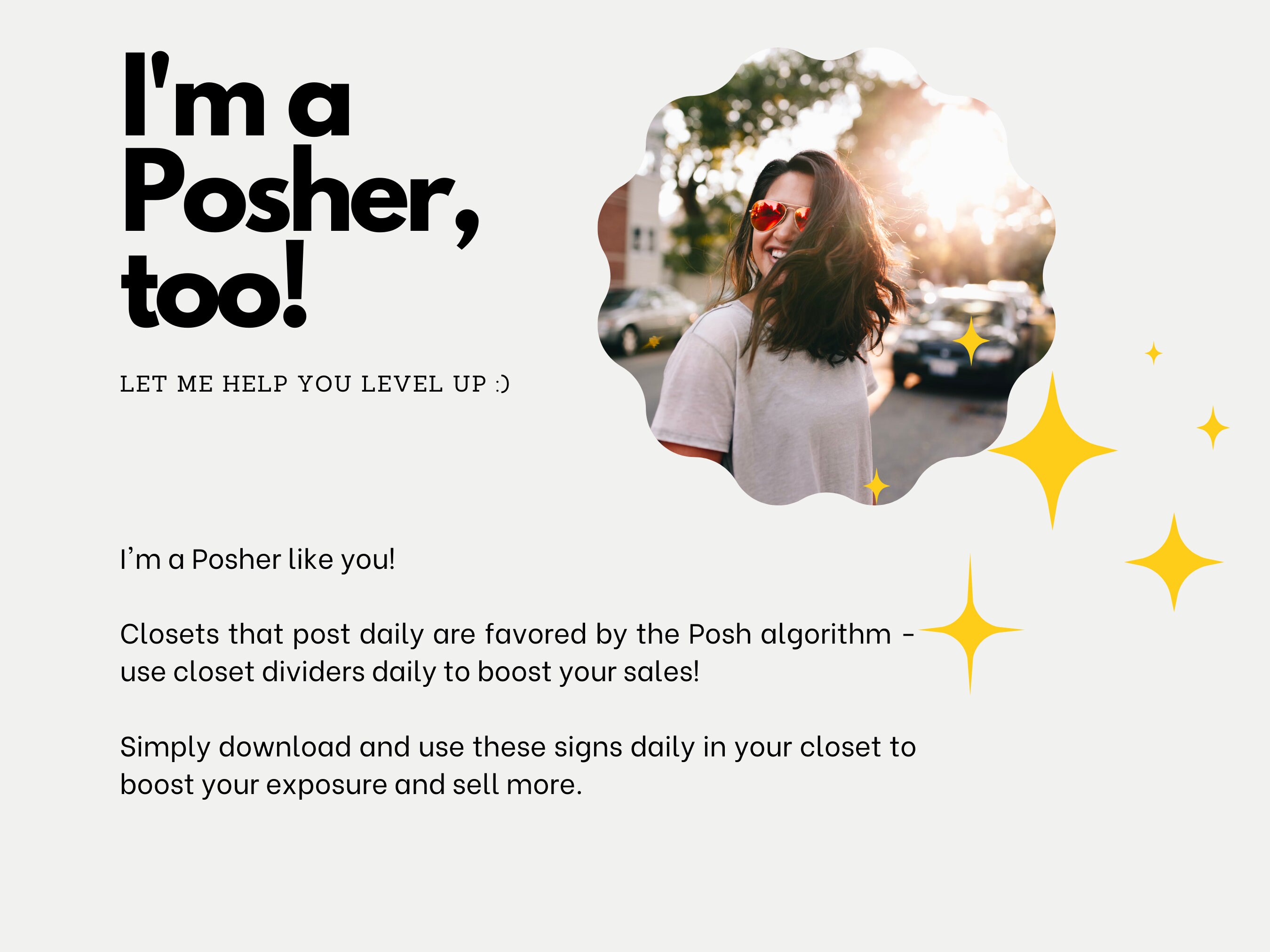 BOHO LINE ART Poshmark Closet Signs, Editable Poshmark Banner & Closet ...