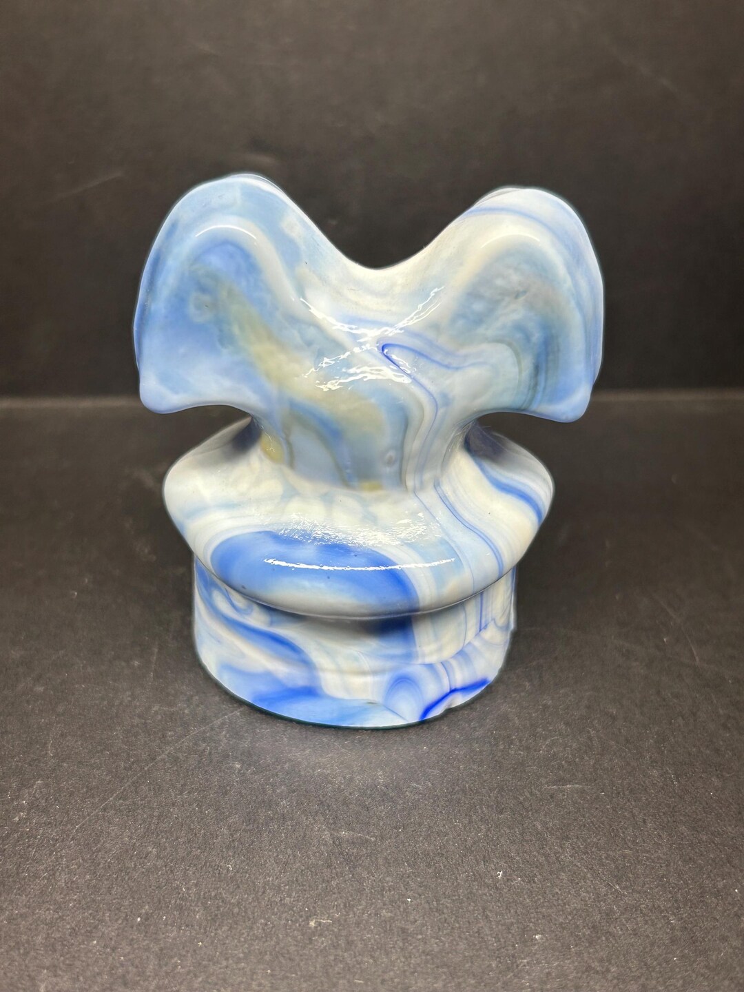 Blue and White Slag Mickey Mouse Glass Insulator Blue Swirls - Etsy