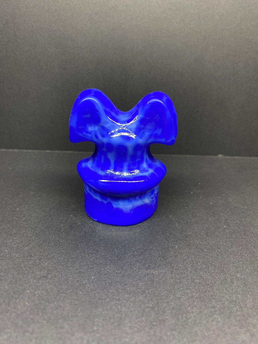 Blue Marble Slag Mickey Mouse Glass - Etsy