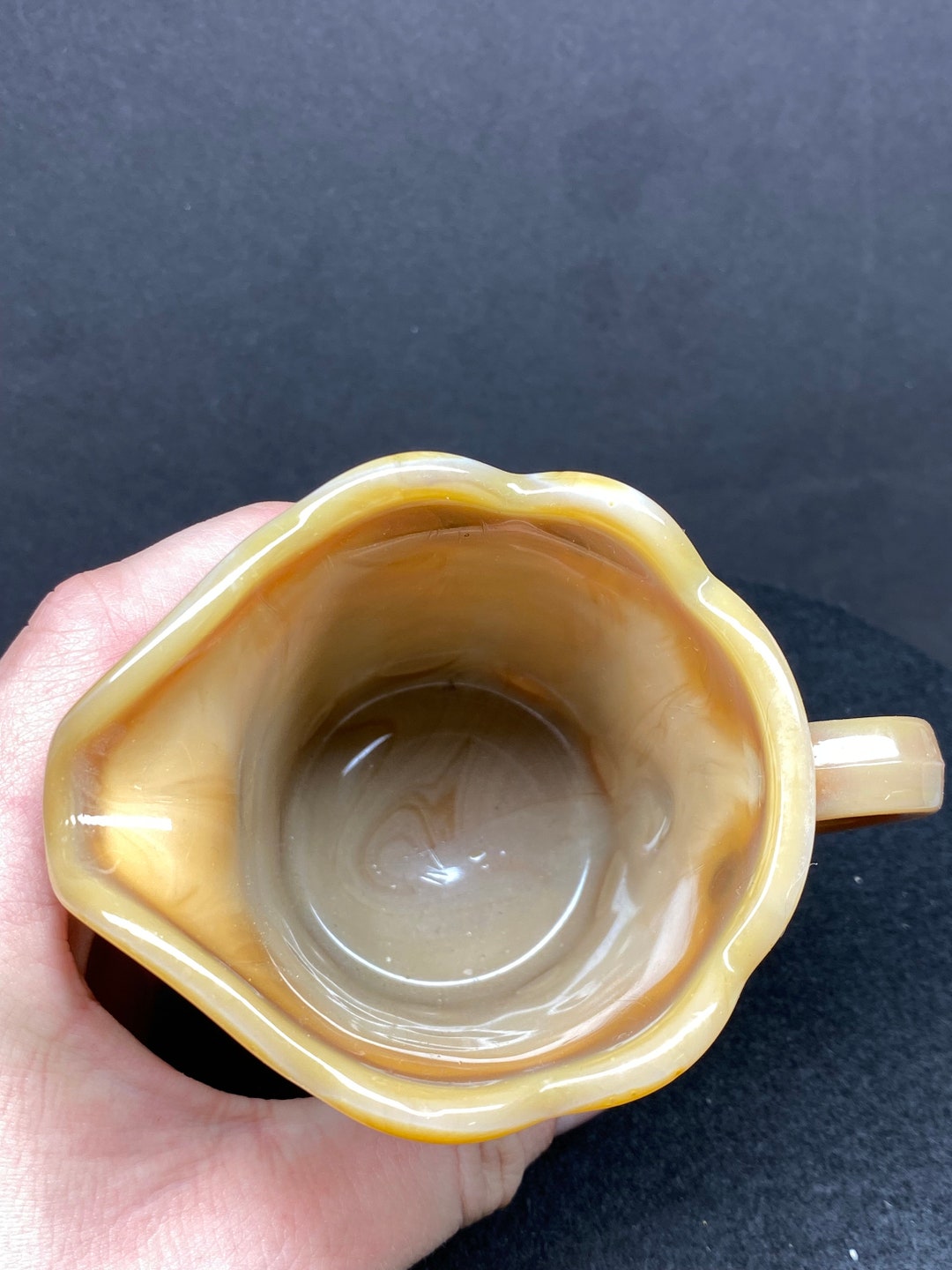 Vintage Mosser Chocolate Slag Glass Pitcher and 4 Goblets - Etsy